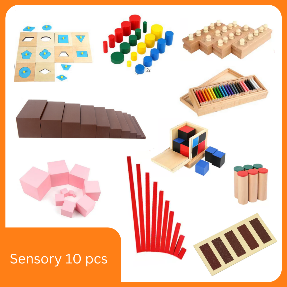 Montessori Family Set - Sensory 10 pieces – Monte Lion