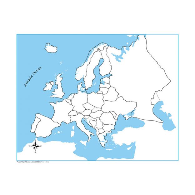 Unlabeled Europe Control Map - PP Plastic – Monte Lion