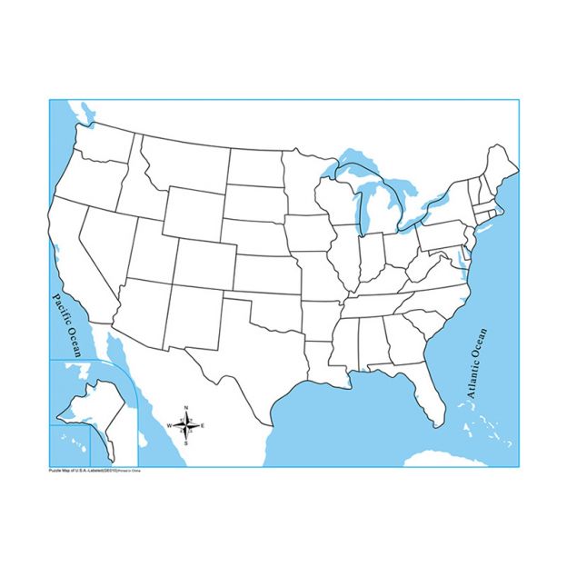 Unlabeled USA Control Map - PP Plastic – Monte Lion